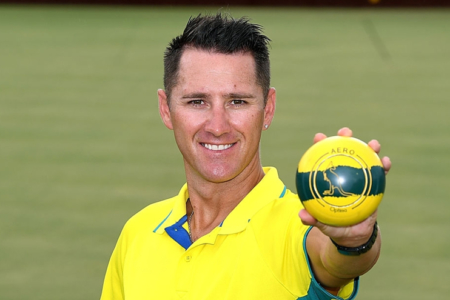 Australian Jackaroo Barrie Lester bowling towards Birmingham ...